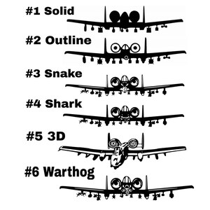 A-10 A10 A 10 Decal Thunderbolt II BRRRT Warthog USAF Plane Die Cut ...