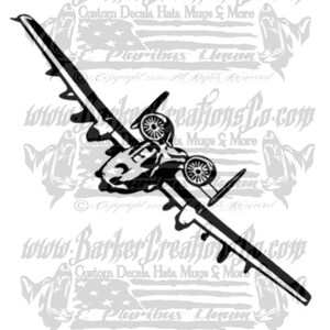A-10 A10 A 10 Decal Thunderbolt II BRRRT Warthog USAF Plane Die Cut ...