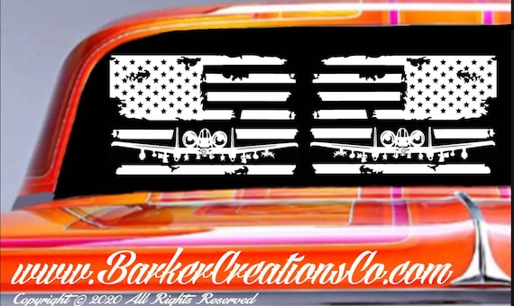 A10 Warthog Flag Decal USA Flag With A 10 Shark Mouth Decal | Etsy