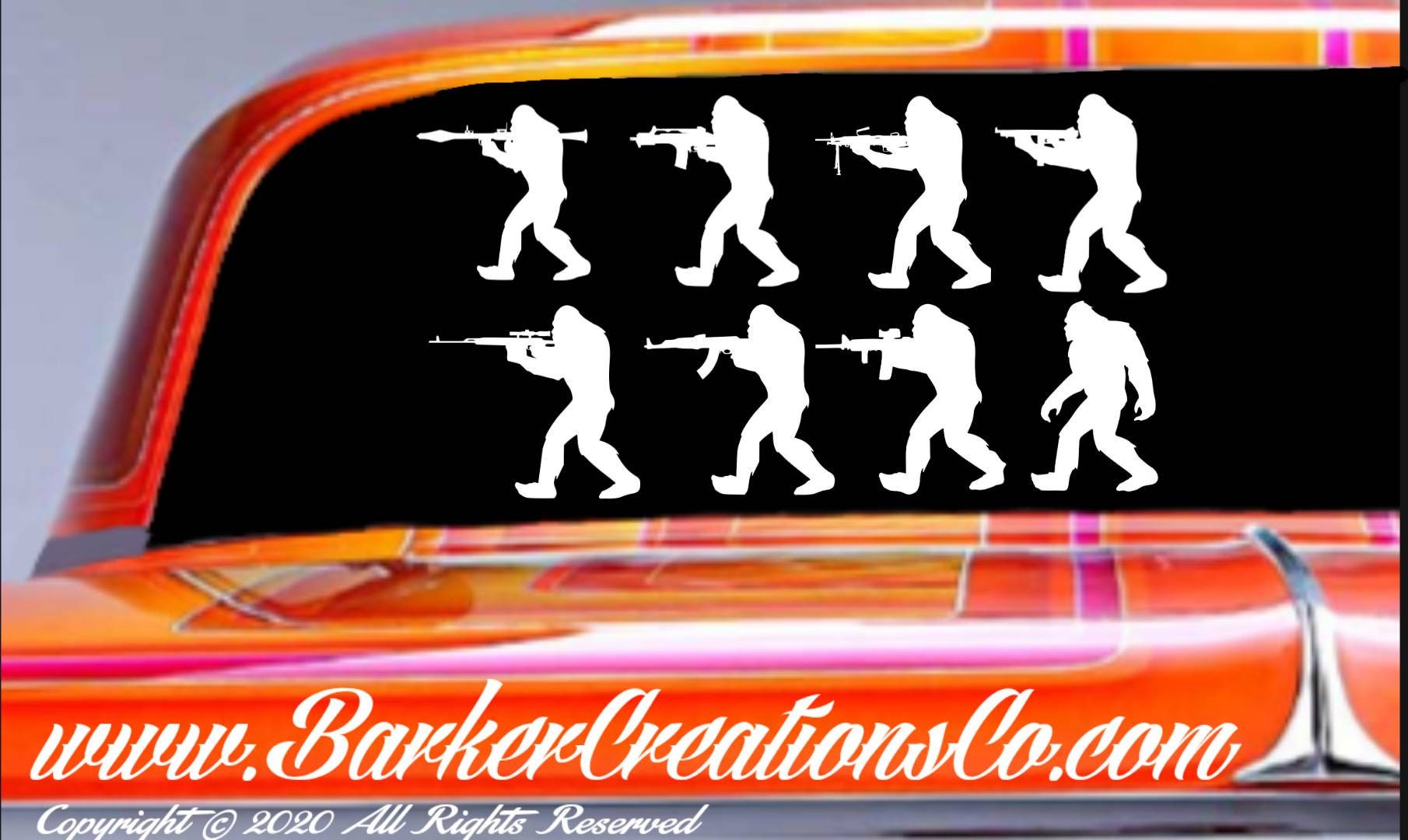 Sasquatch Decals Sasquatch Sticker Yeti Bigfoot AR15 | Etsy