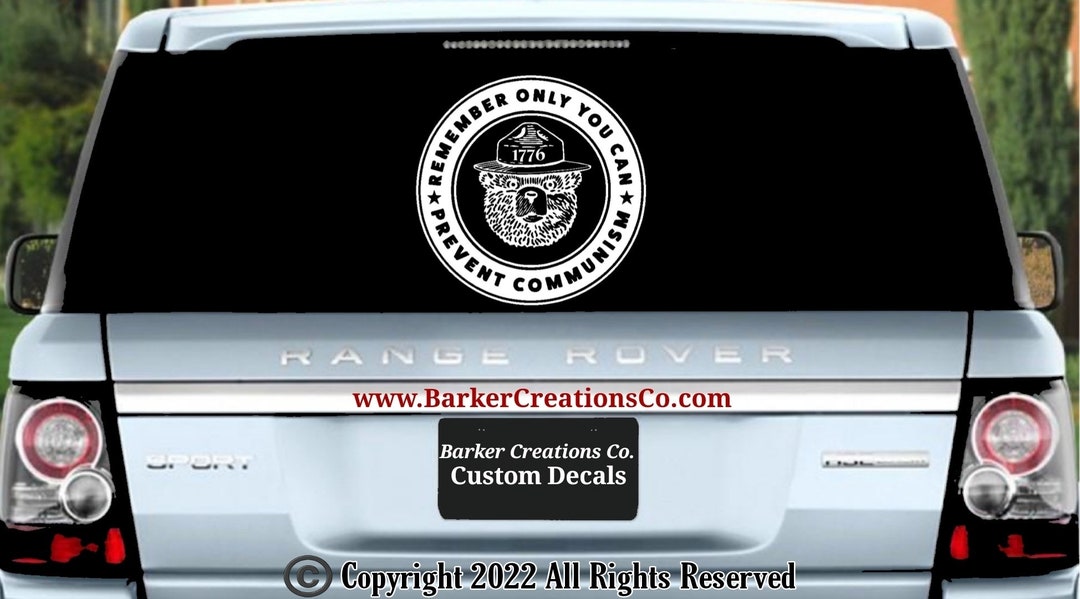 Only You Can Prevent Communism | Smokey the Bear | 1776 | Hardhat Decal ...