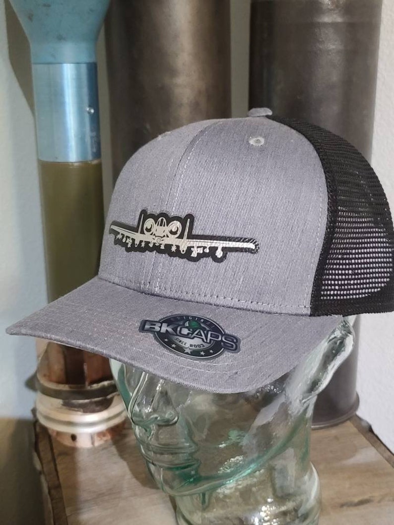 A10 Warthog Thunderbolt II Brrrt A-10 Custom Leather Patch Snapback ...