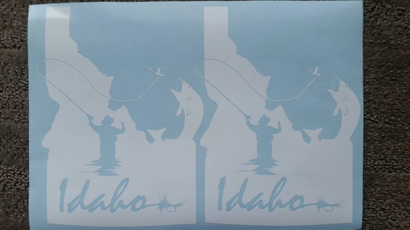 Idaho Decal Fly Fishing Fisherman / Fisherwoman - Fish ID 208 Fly ...