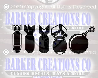 Retro Bomb Vinyl Decal Sticker - Etsy