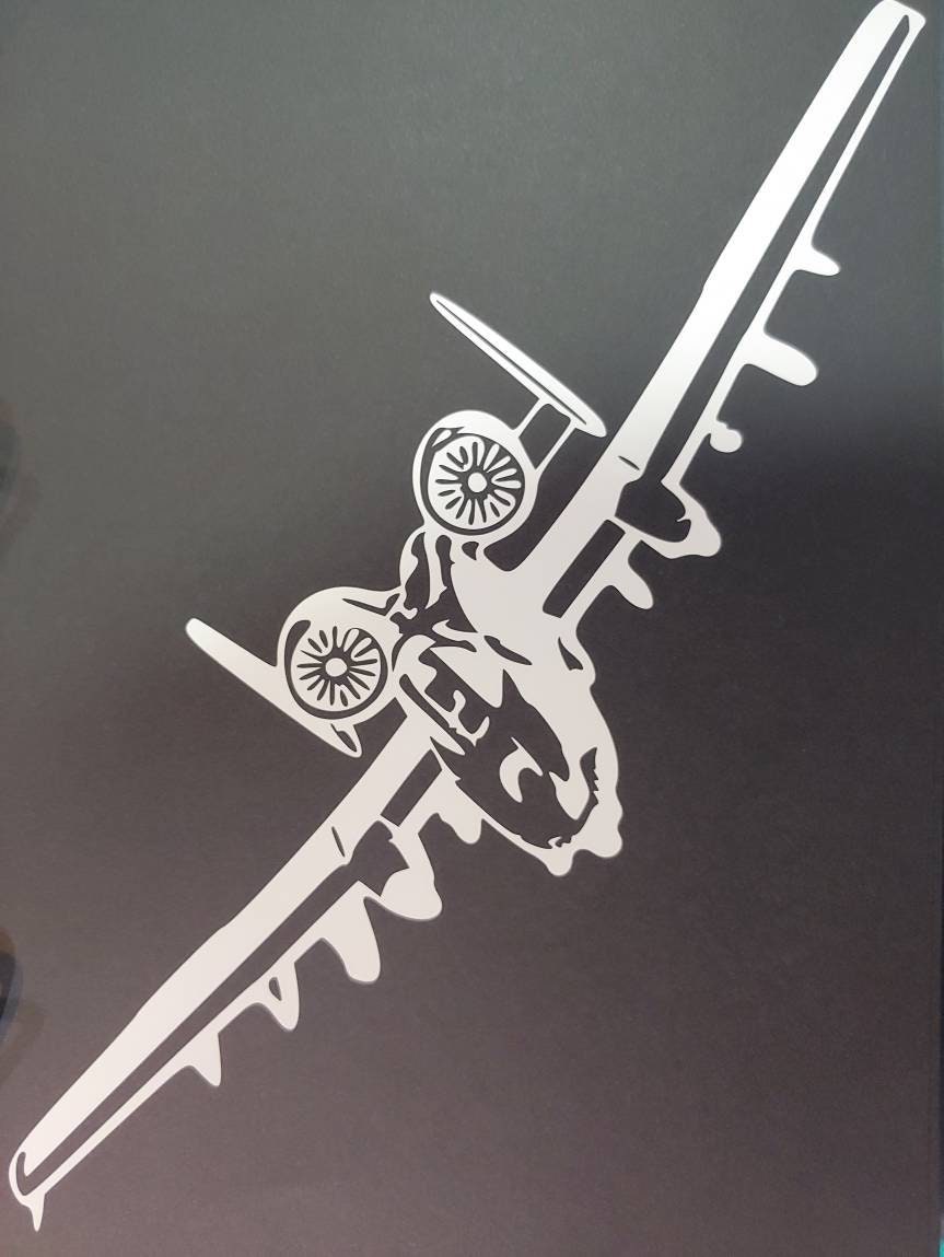 A-10 A10 Decal Thunderbolt II BRRRT Warthog USAF Plane Die Cut Window ...