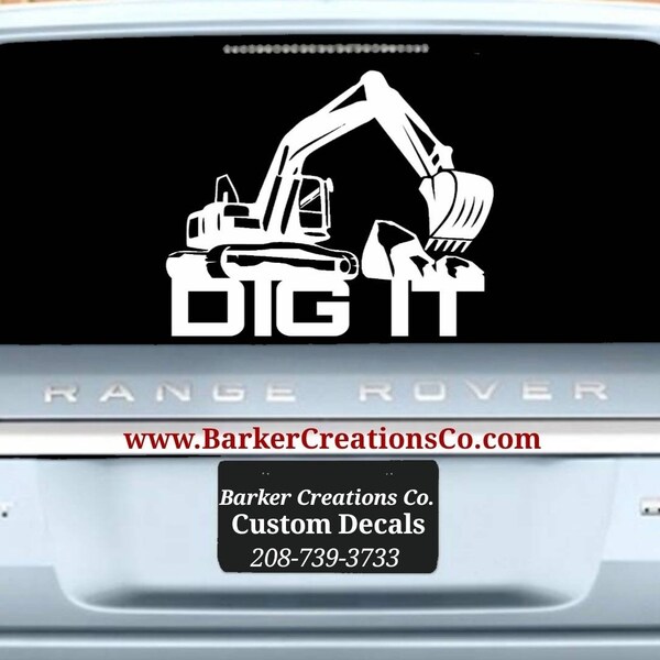 Excavator Decal - Etsy