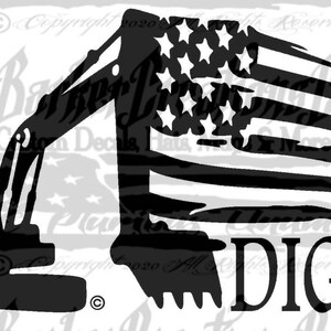 Dig It Excavator Decal - Excavation - Heavy Equipment Operator Die Cut ...