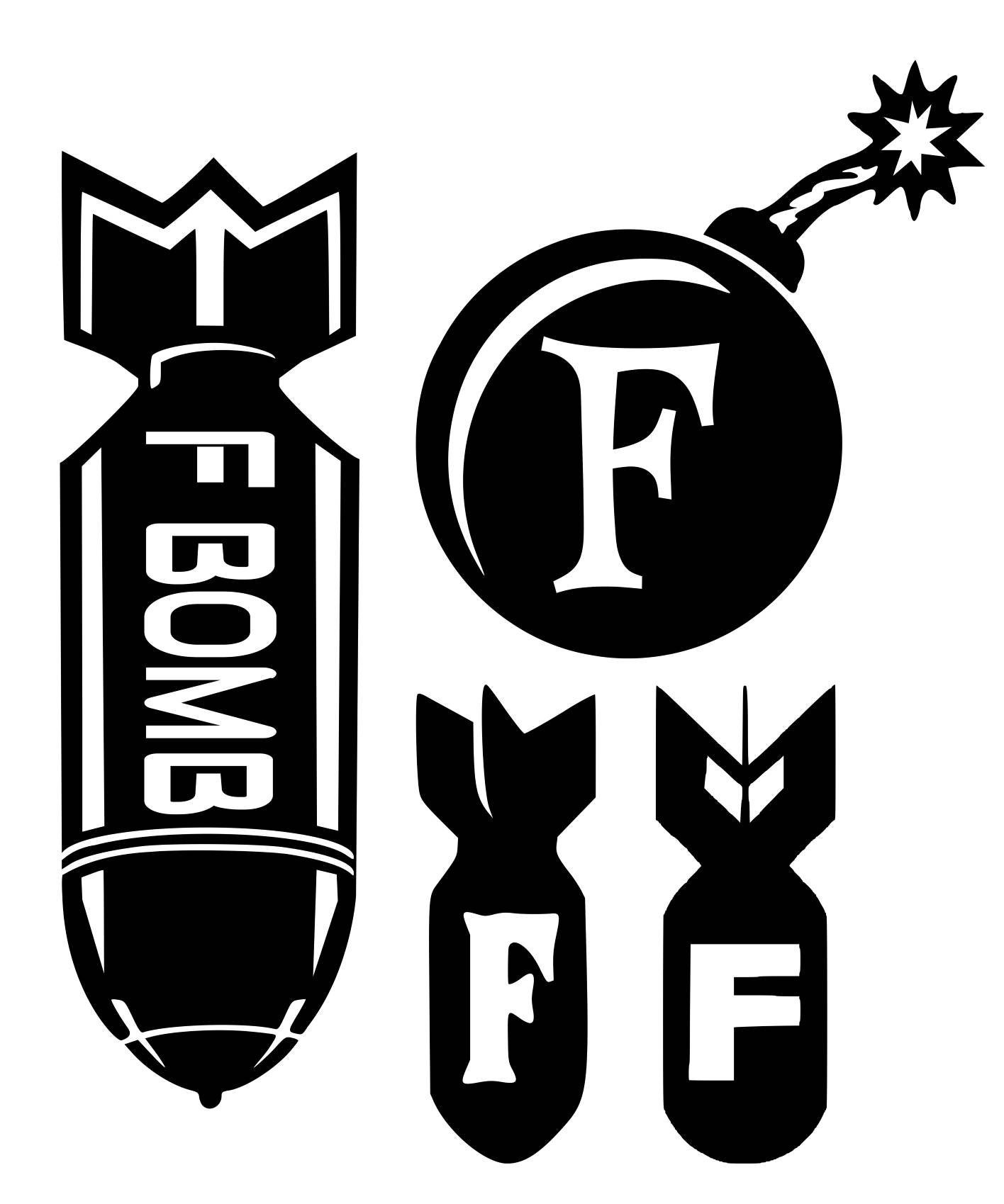 F-bomb F Bomb Bomber A-bomb 4 Styles Die Cut | Etsy