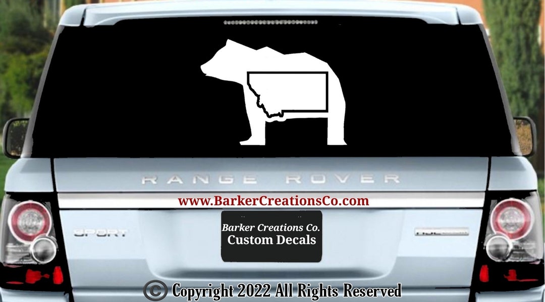 Montana Bear Decal - Montana Outdoors - MT Hunting - Wildlife -die Cut ...