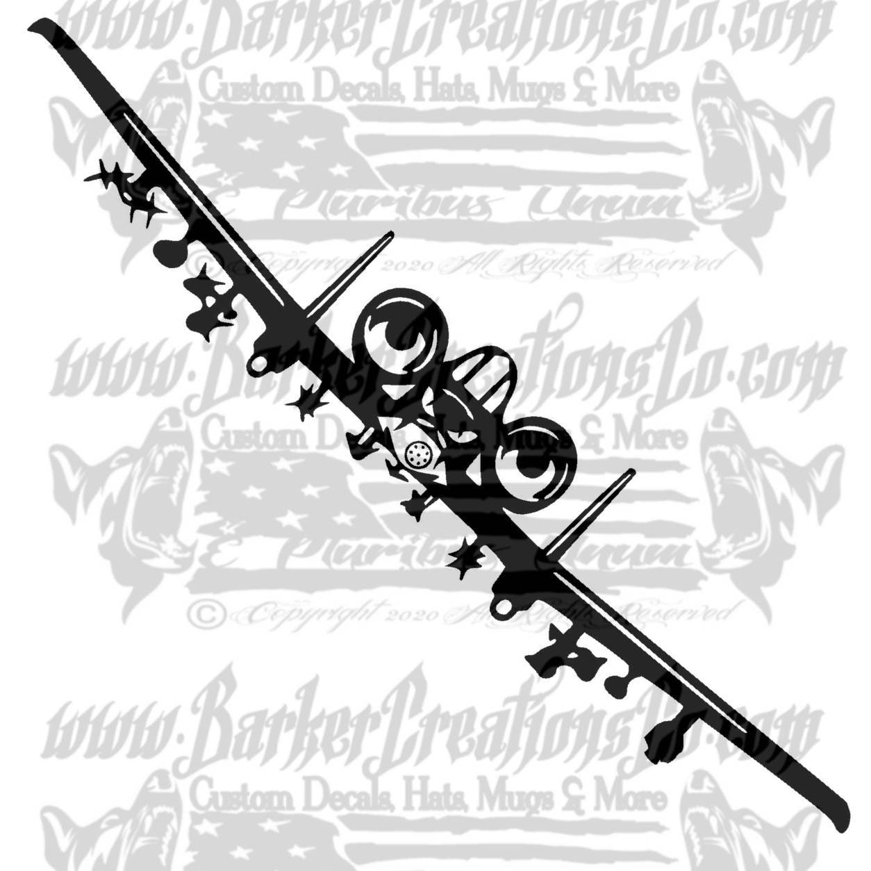 A-10 A10 A10 Decal USAF Thunderbolt II BRRRT Warthog Plane Die | Etsy UK