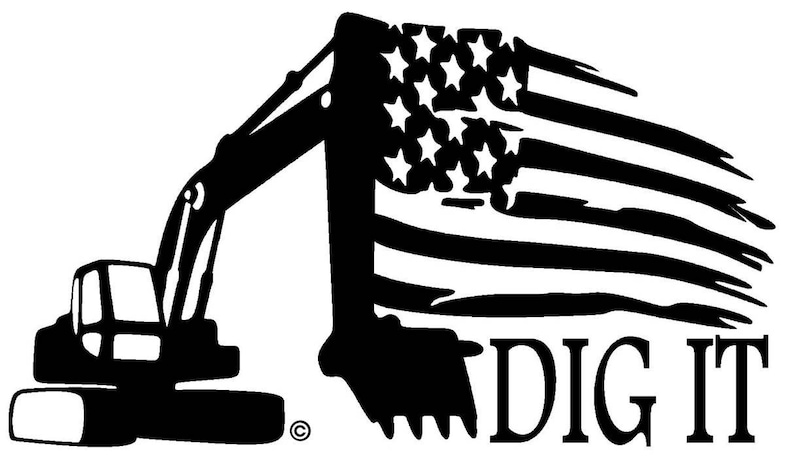 Dig It Excavator Decal Excavation Heavy Equipment Operator | Etsy