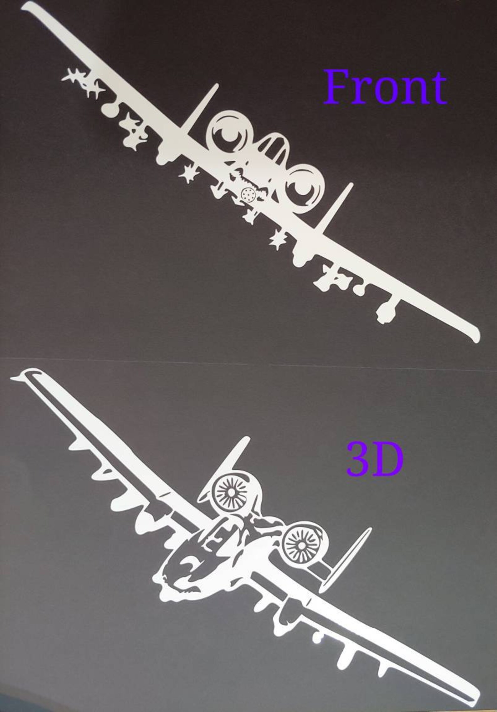 A-10 A10 Decal Thunderbolt II BRRRT Warthog USAF Plane Die Cut Window ...