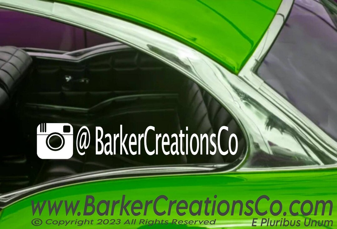 2 Pack of Instagram Handle Decals - Instagram Logo - Name - Custom ...