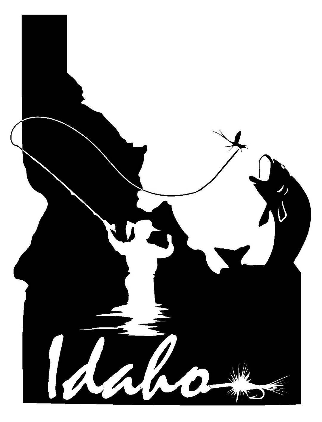 Idaho Decal Fly Fishing Fisherman / Fisherwoman - Fish ID 208 Fly ...