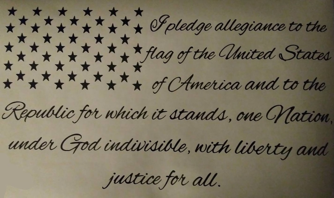America Pledge of Allegiance Flag Decal Sticker - Various Colors and ...
