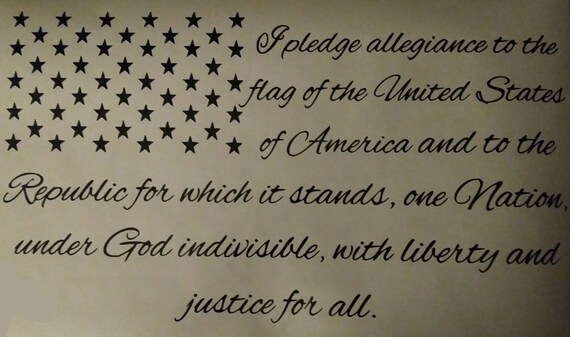 America Pledge of Allegiance Flag Decal Sticker Various | Etsy