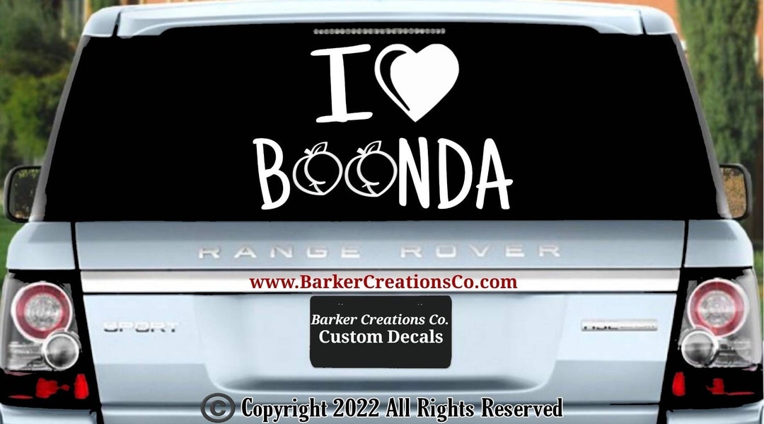 I Heart Boonda - I Love Butt - Boots - Bunda - Window Decal - Laptop ...