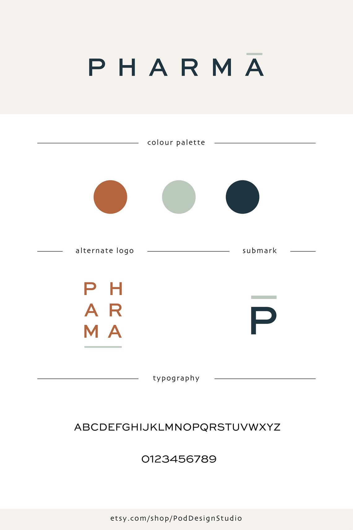 Pharma Logo Set Premade Hand Drawn Logo Pharmacy Design-hand - Etsy