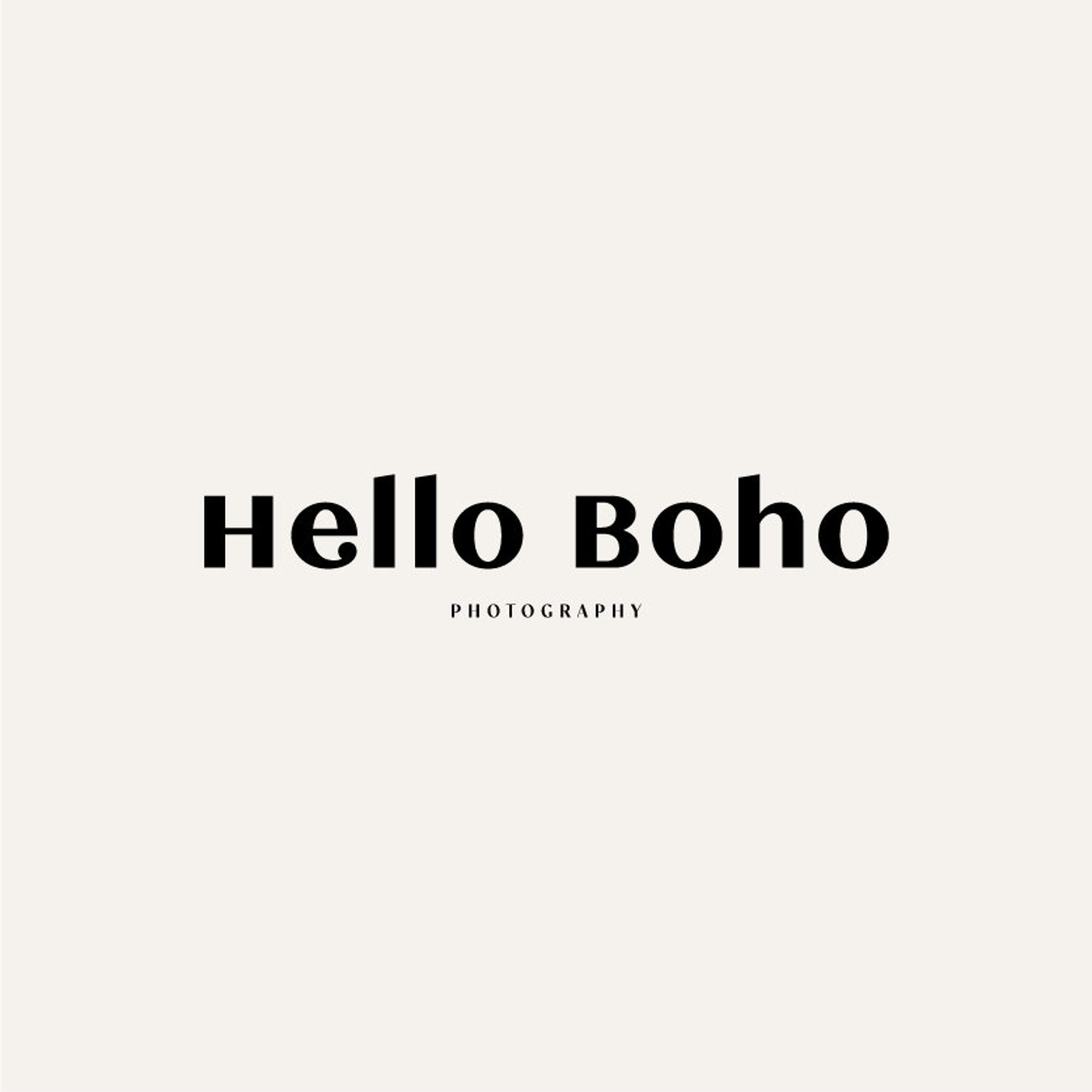 Hello Boho Logo Set Premade Hand Drawn Logo Photography - Etsy