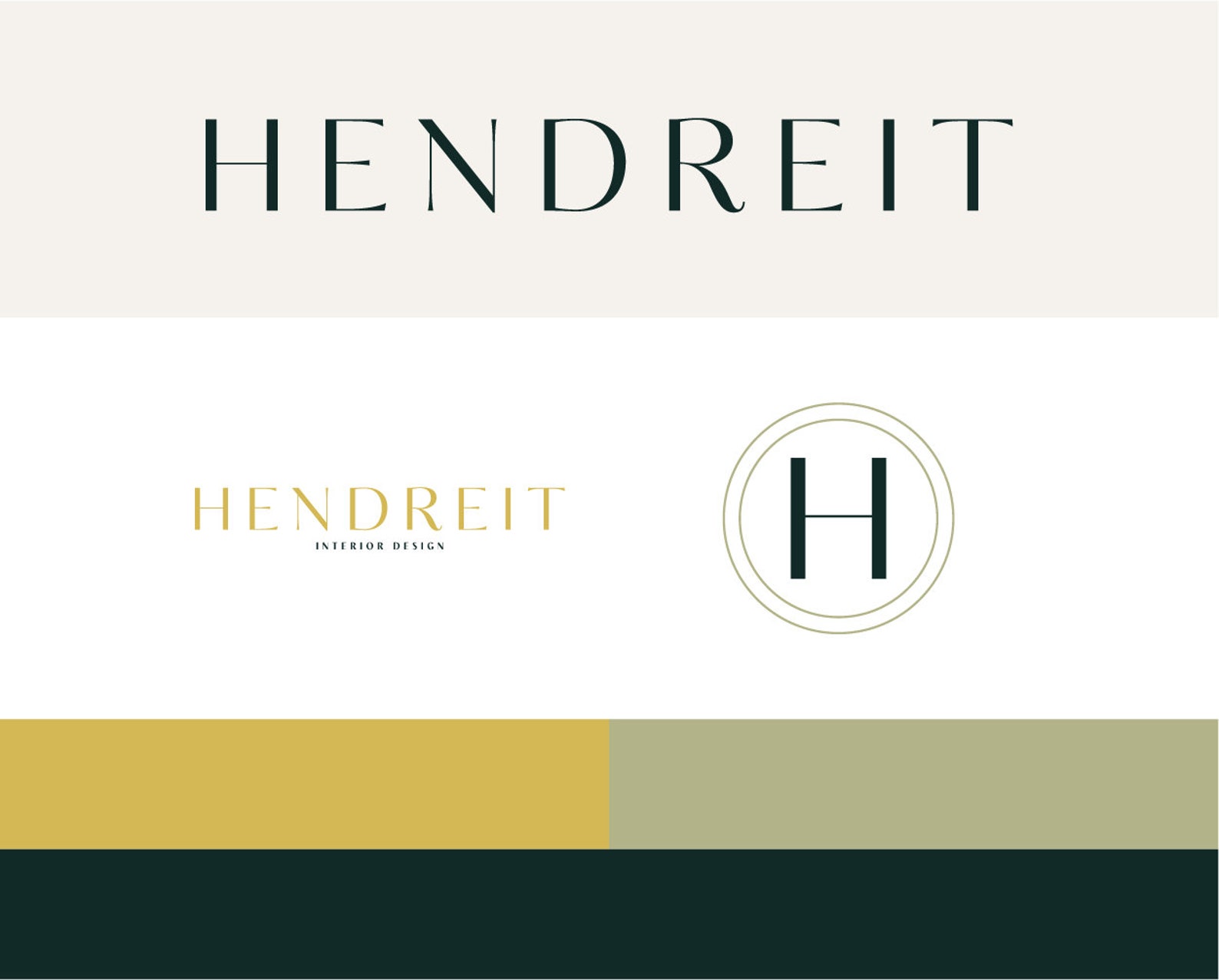 Hendreit Logo Set Premade Hand Drawn Logo Interior - Etsy