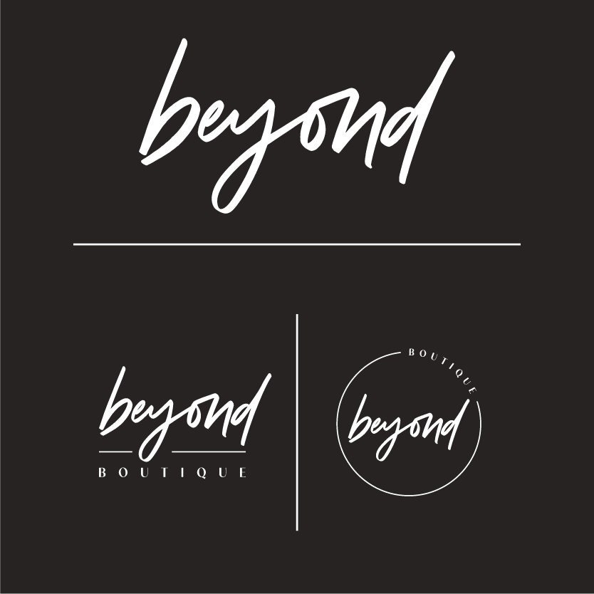 Beyond Logo Set Premade Hand Drawn Logo Boutique Design-hand - Etsy