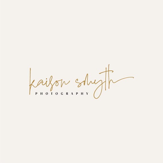 Kaison Logo Set Premade Hand Drawn Photography Logo Hand - Etsy