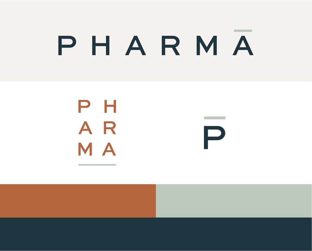 Pharma Logo Set Premade Hand Drawn Logo Pharmacy Design-hand Drawn Logo ...