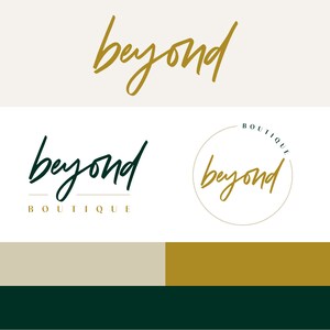 Beyond Logo Set Premade Hand Drawn Logo Boutique Design-hand - Etsy