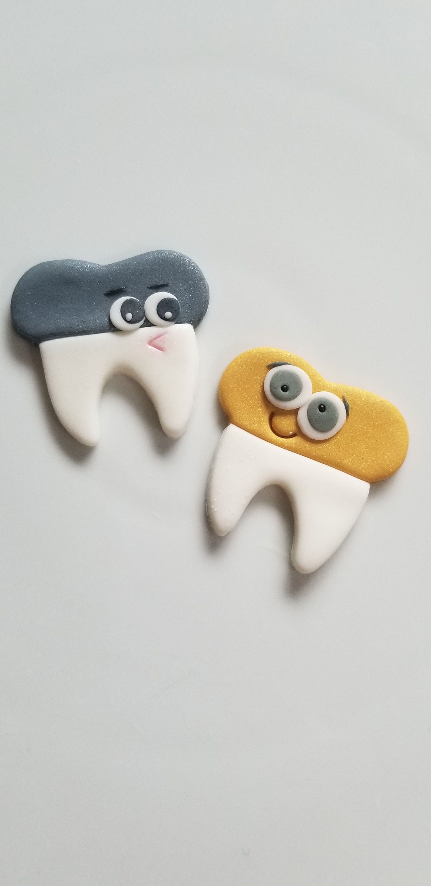 Edible Fondant Teeth Cupcake Toppers (10pack) - Etsy