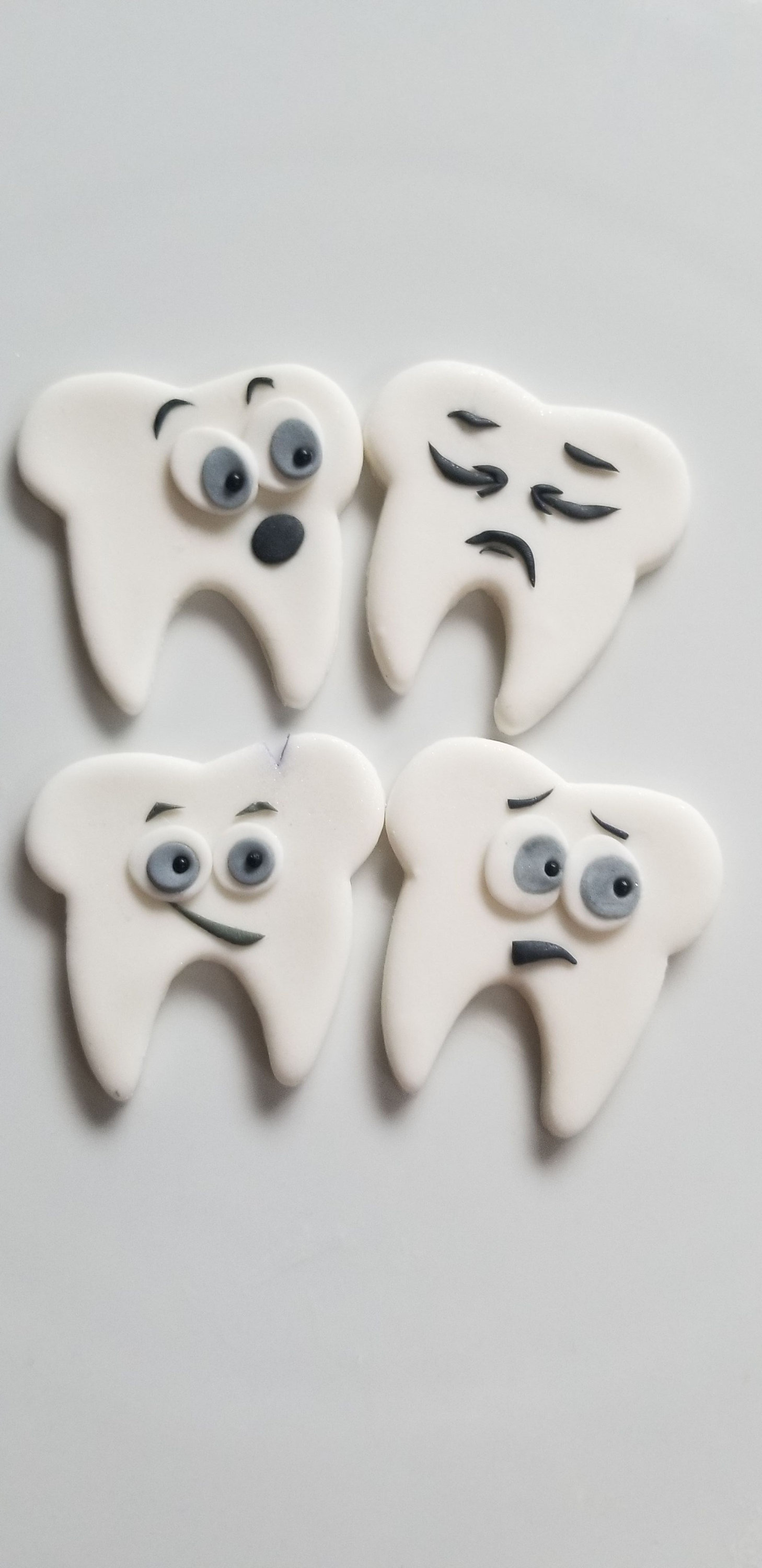 Edible Fondant Teeth Cupcake Toppers (10pack) - Etsy