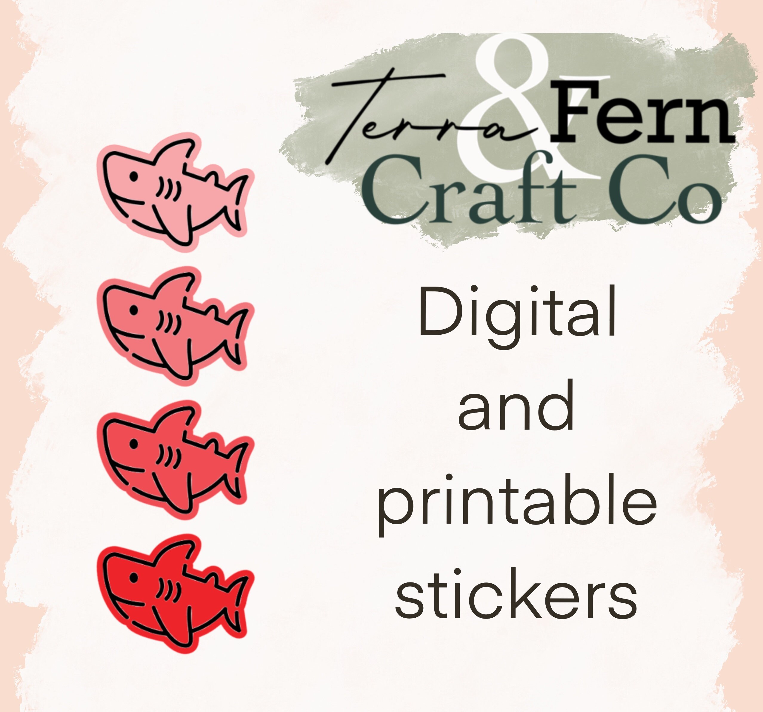 Home & Living Wall Decor PRINTABLE Period Tracker Shark Icons planner ...