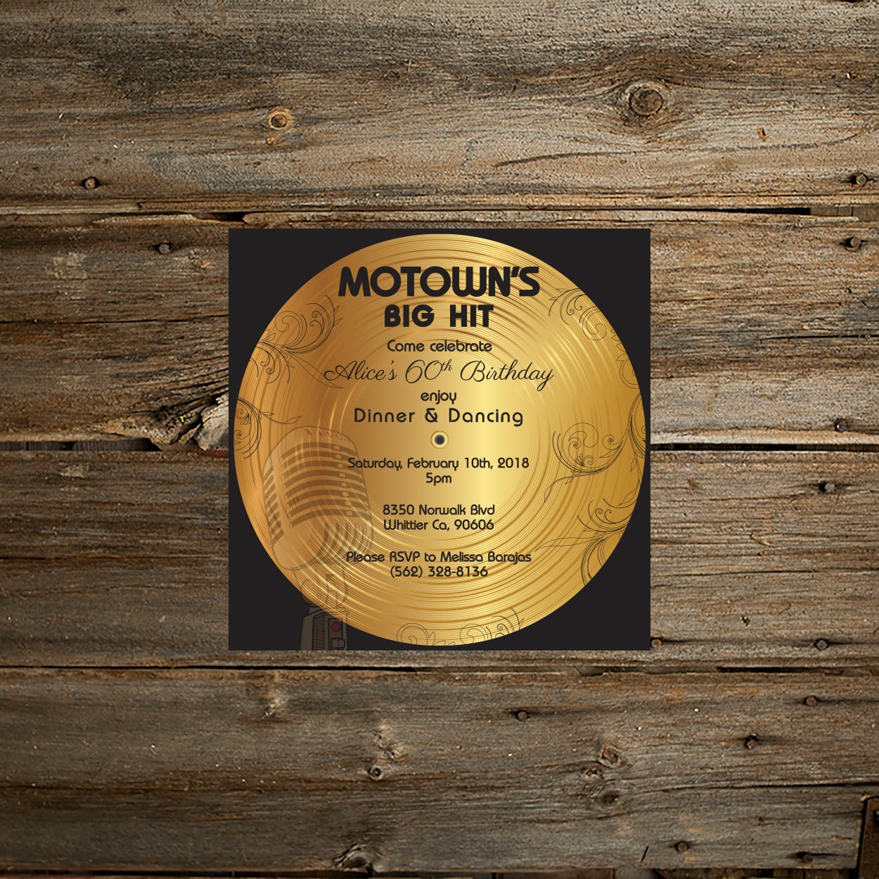 PRINTABLE FILE: Motown Birthday Invitation/motown Party - Etsy