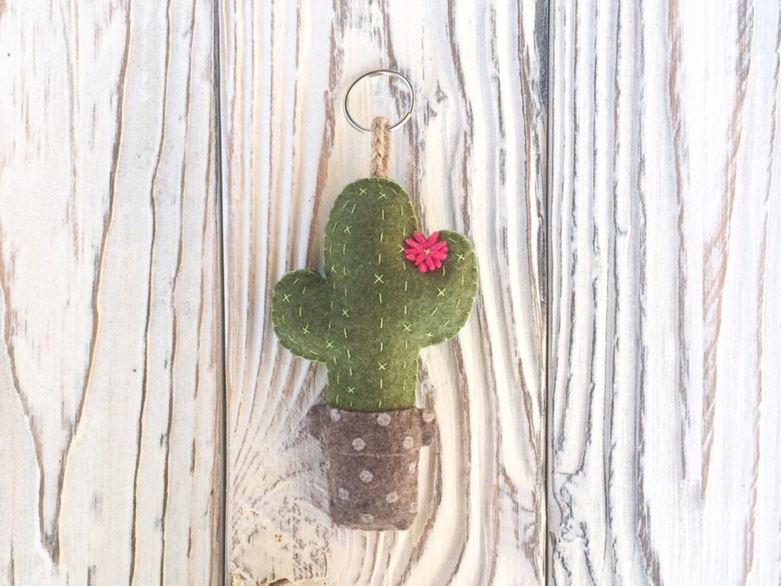 Felt Cactus Keychain or Ornament Handmade - Etsy