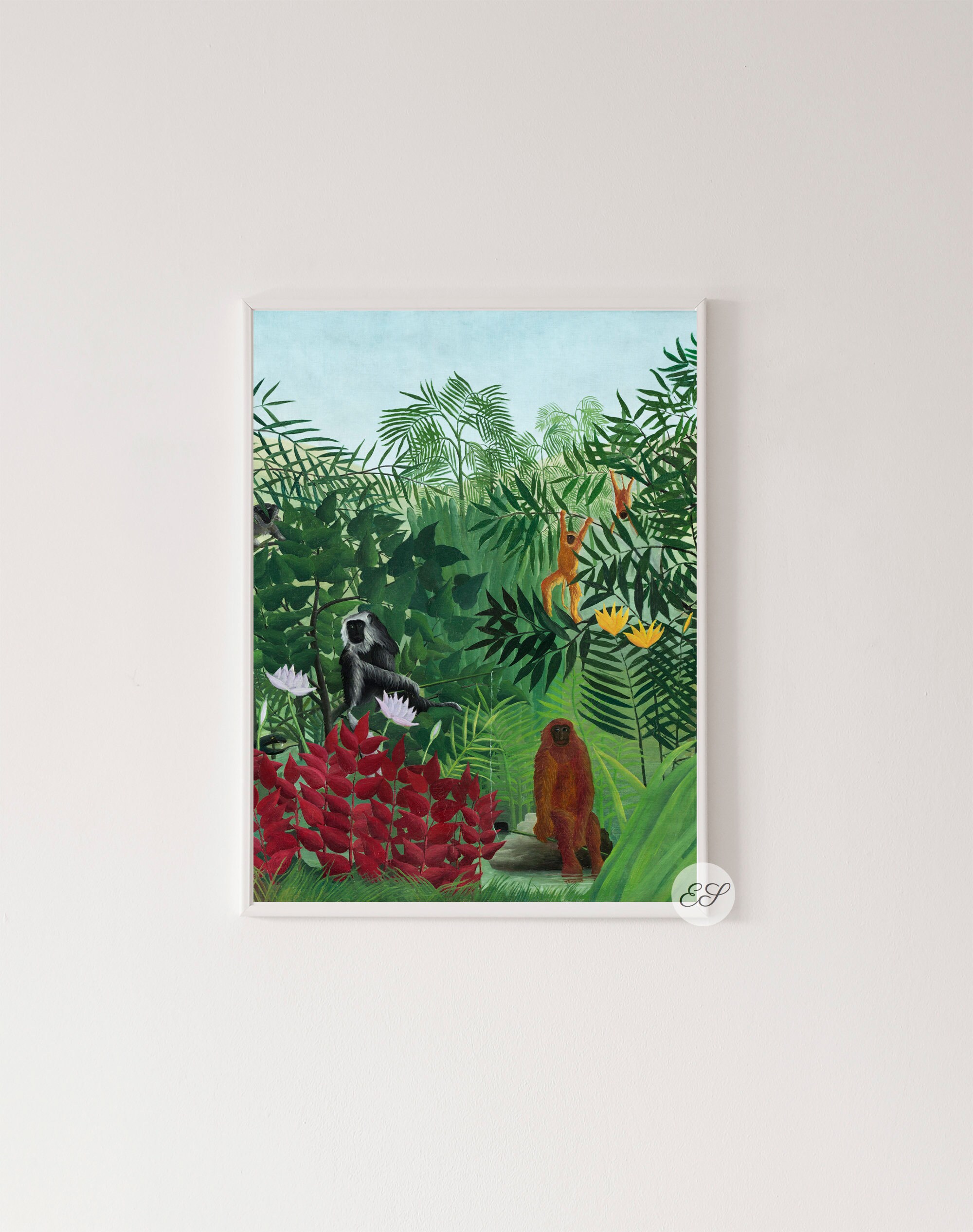 Henri Rousseau: Tropical Forest With Monkeys (1910) Digital Print ...