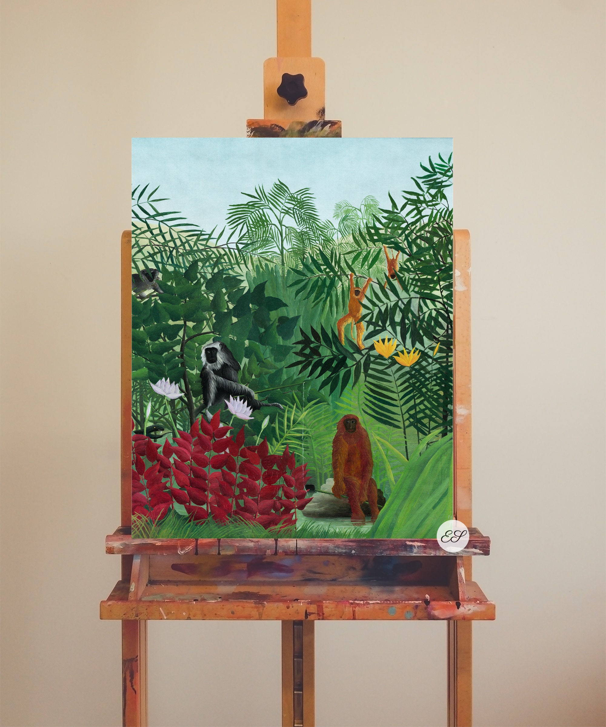 Henri Rousseau: Tropical Forest With Monkeys (1910) Digital Print ...