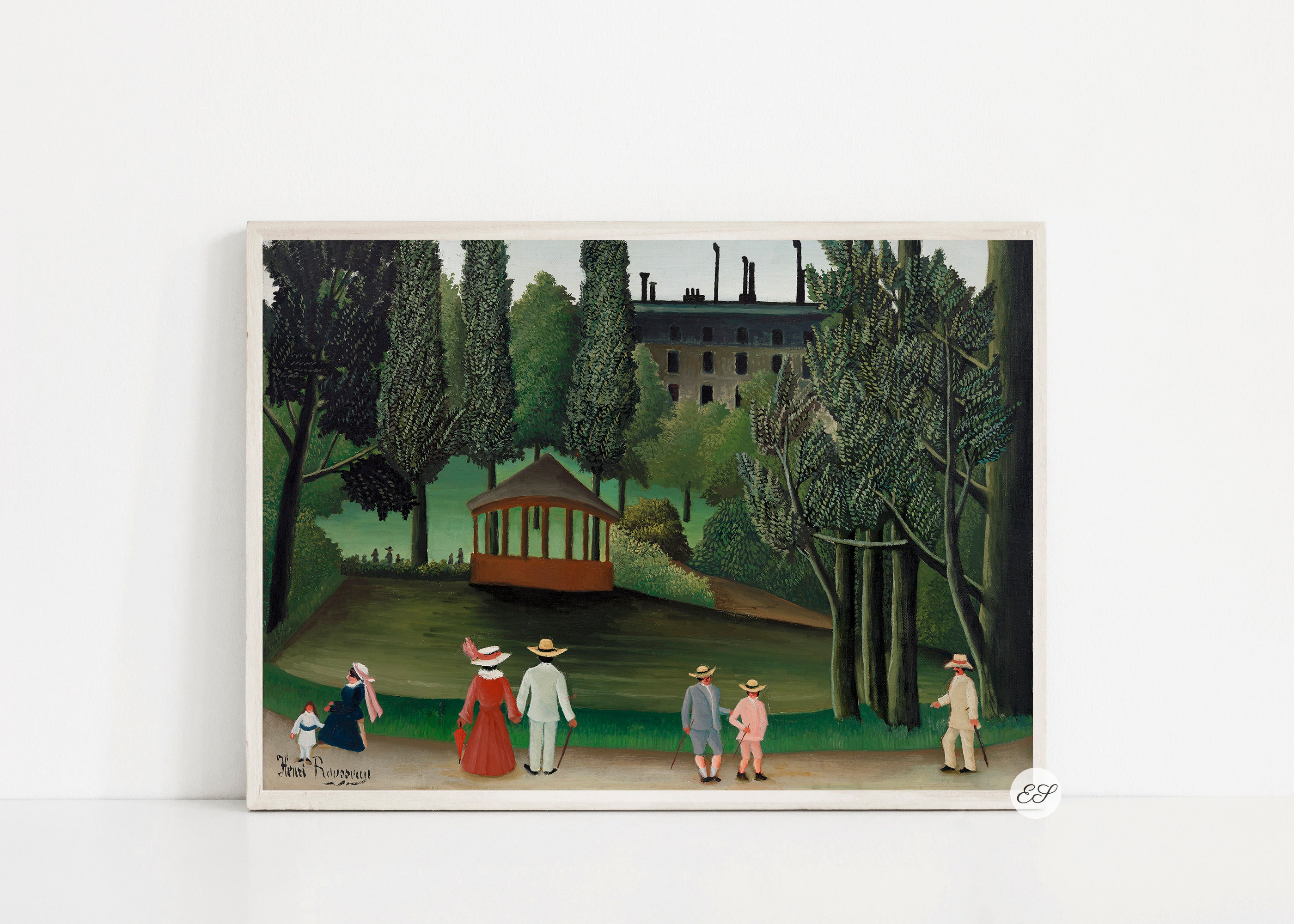 Henri Rousseau: View of Montsouris Park, the Kiosk Digital Print ...