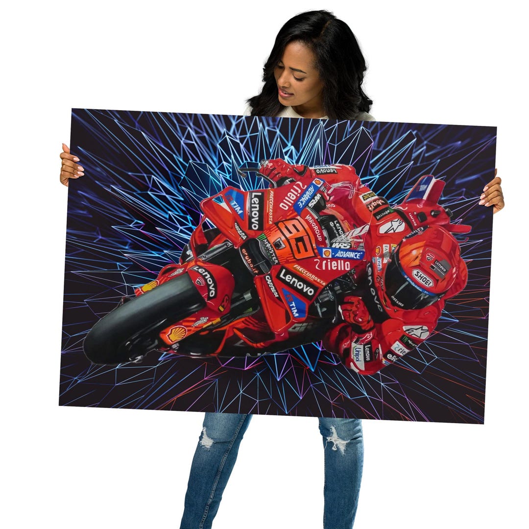 Ducati Motogp Rider Art Print - Motorsports Wall Decor - Etsy