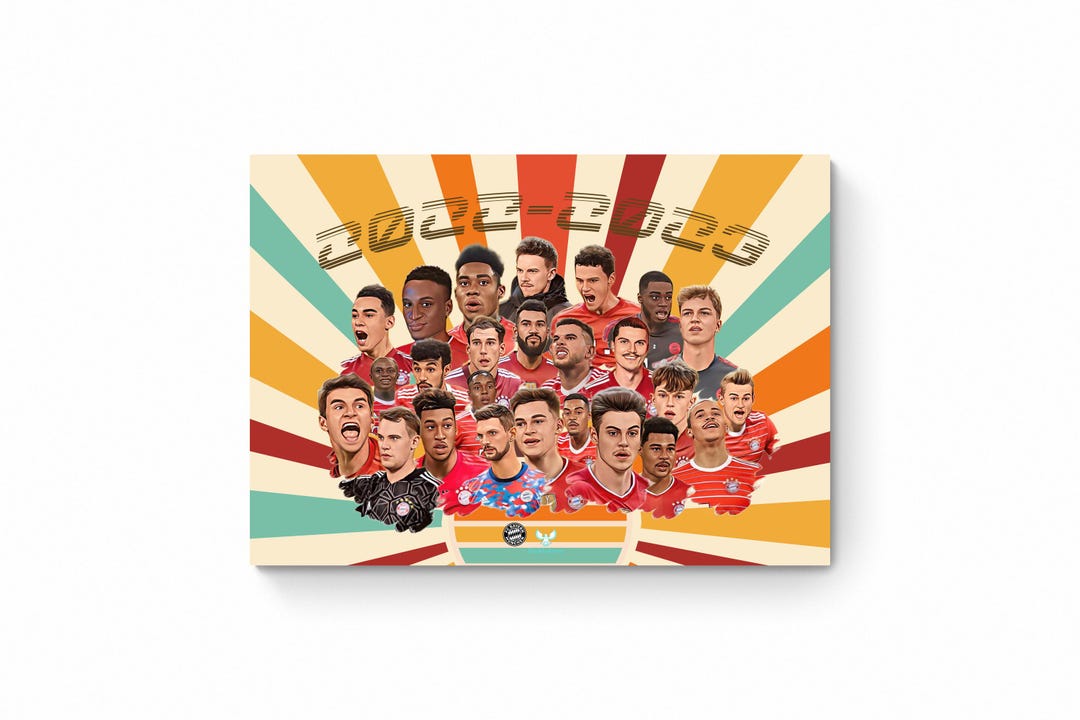 Bayern FC 2022-2023 Art Print: Soccer Wall Decor (digital Download JPG ...