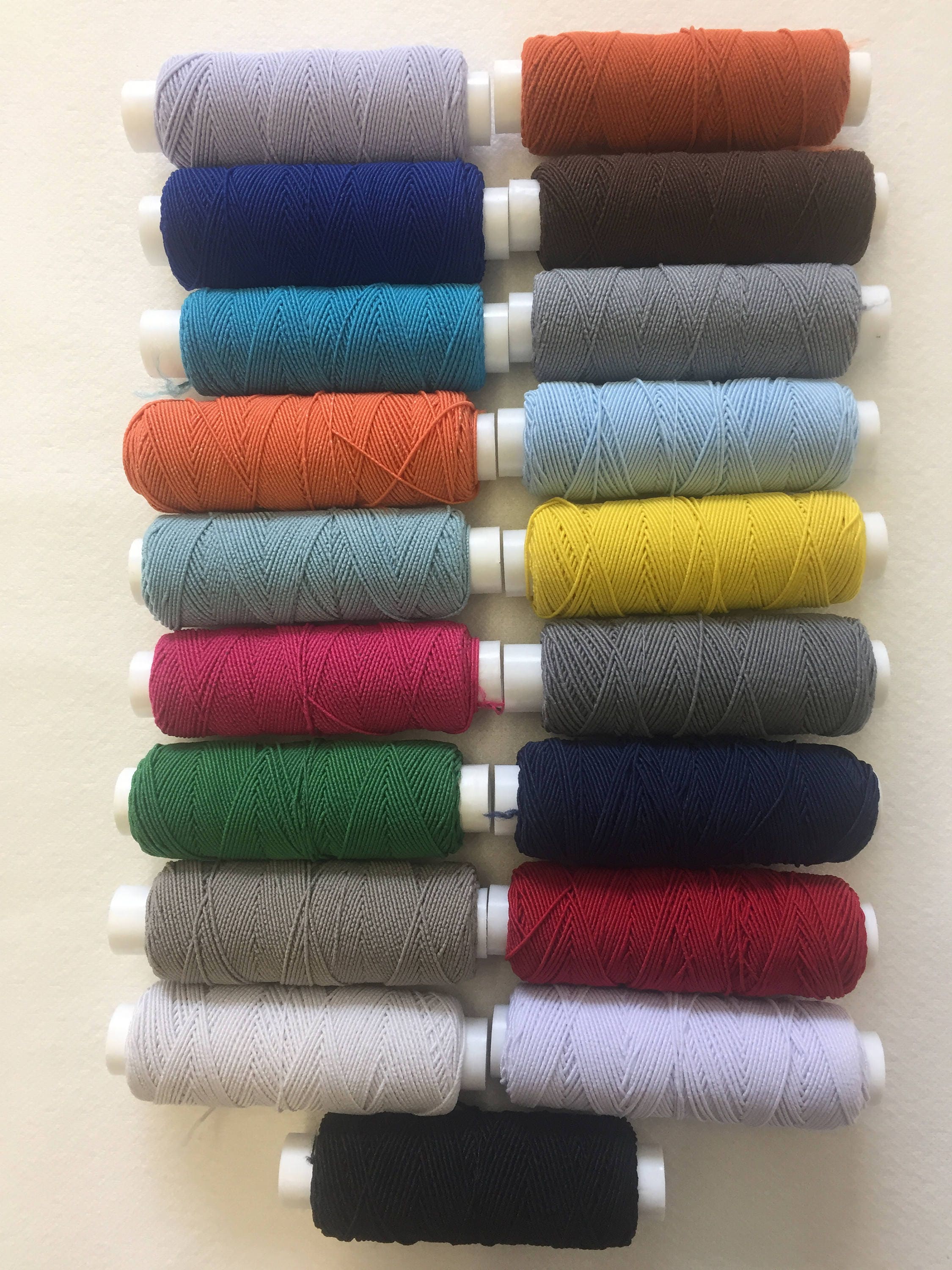 Shirring Shearing Pack of 2 Reels, White & Wine ,elastic Thread 20 ...