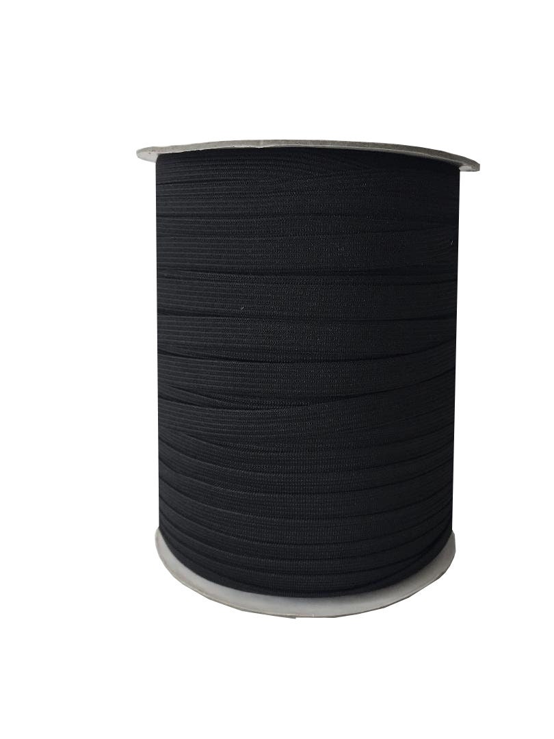 1cm 10mm Black & White Stretch Elastic Knitted Soft Flat Elastic Fast ...