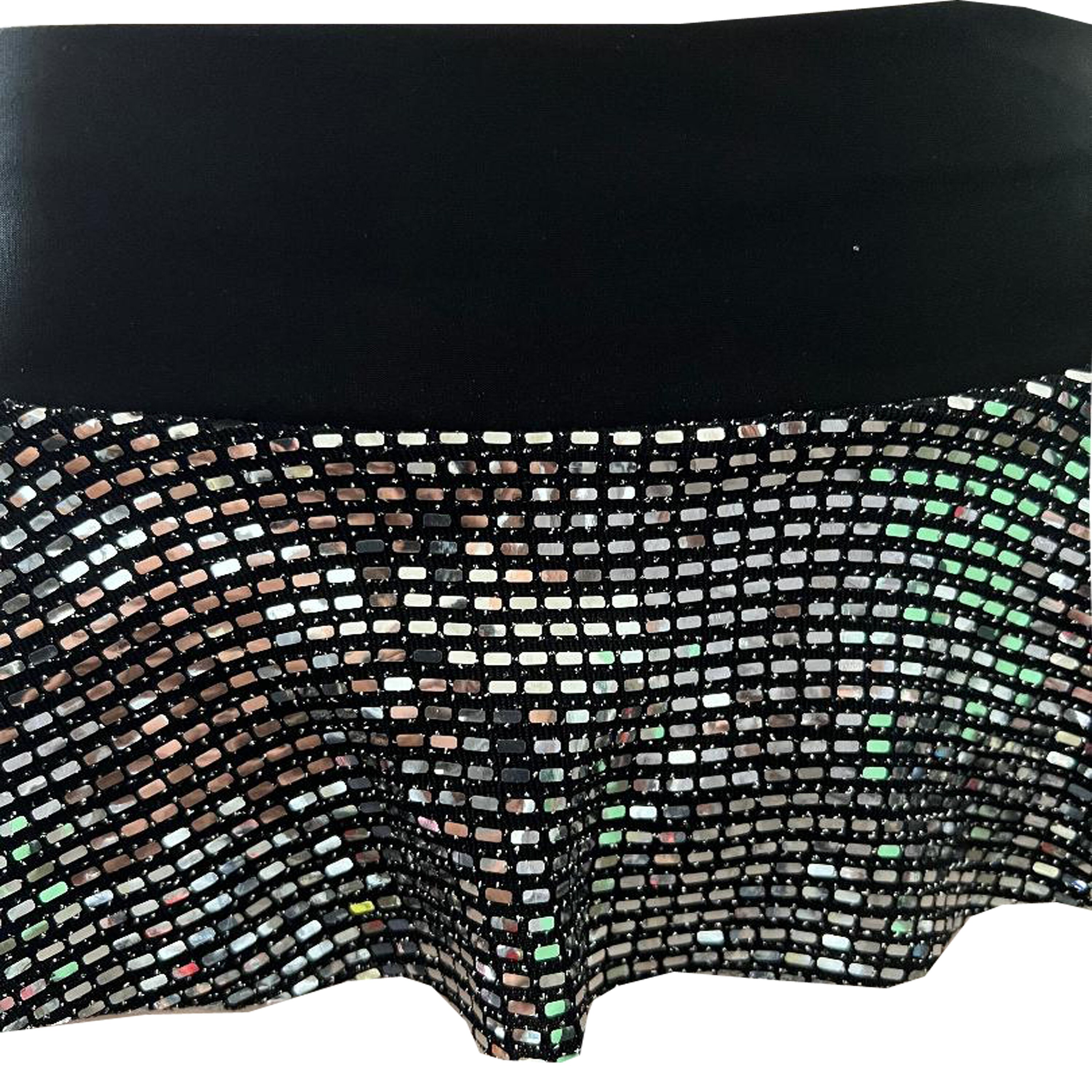 Ladies Micro Sequin Mini Shiny Skirt 6 Inch 15cms Size 4 14 Handmade ...