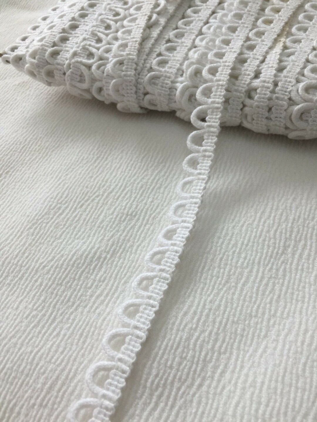 Ivory Bridal Lace Loop Trim - Corset Crochet Button Braid Cord NON ...