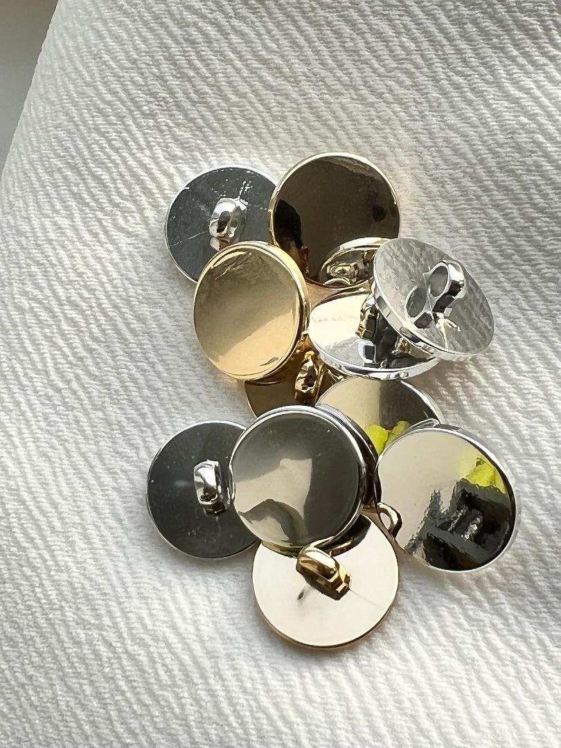 Gold or Silver Blazer Flat Shank Buttons 20mm - Etsy