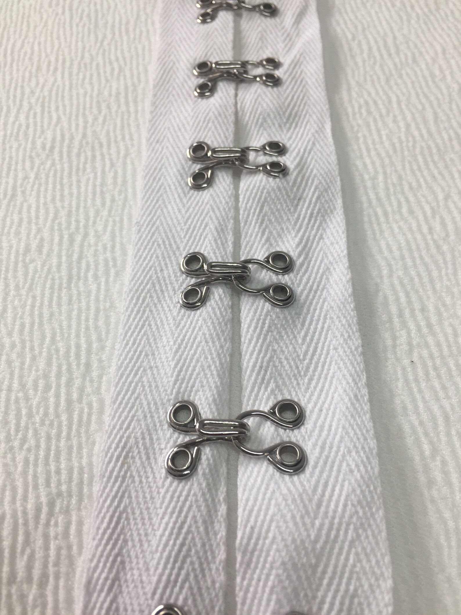 HOOK and EYE 20mm 2cm Tape Fastener Black & White Corset Bra Lingerie ...