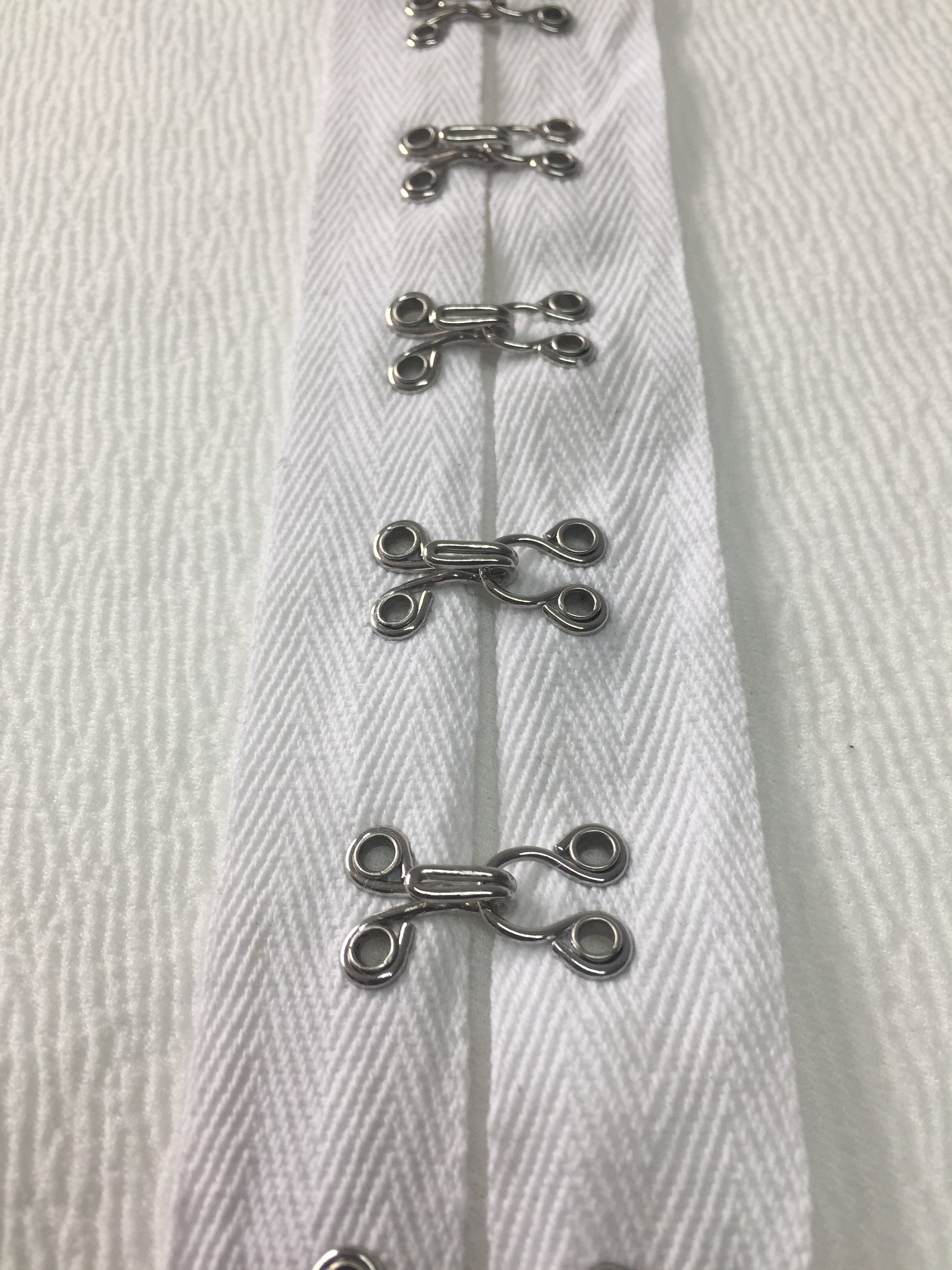 HOOK and EYE 20mm 2cm Tape Fastener Black & White Corset Bra Lingerie ...