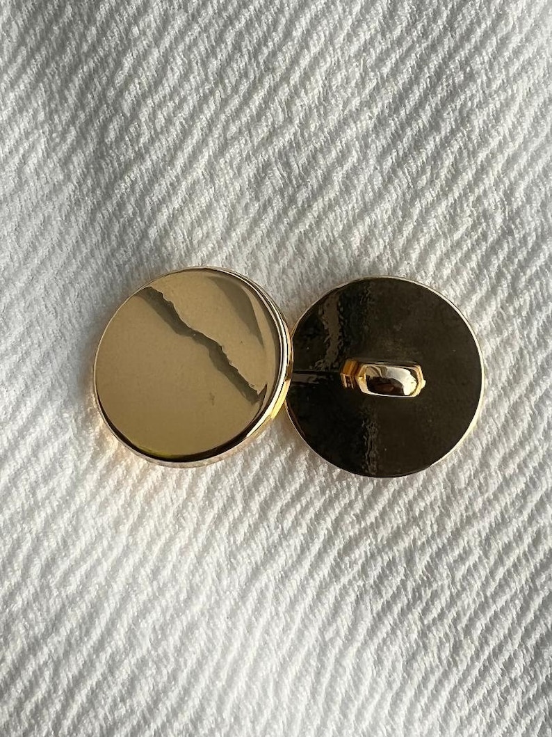 Gold or Silver Blazer Flat Shank Buttons 20mm - Etsy