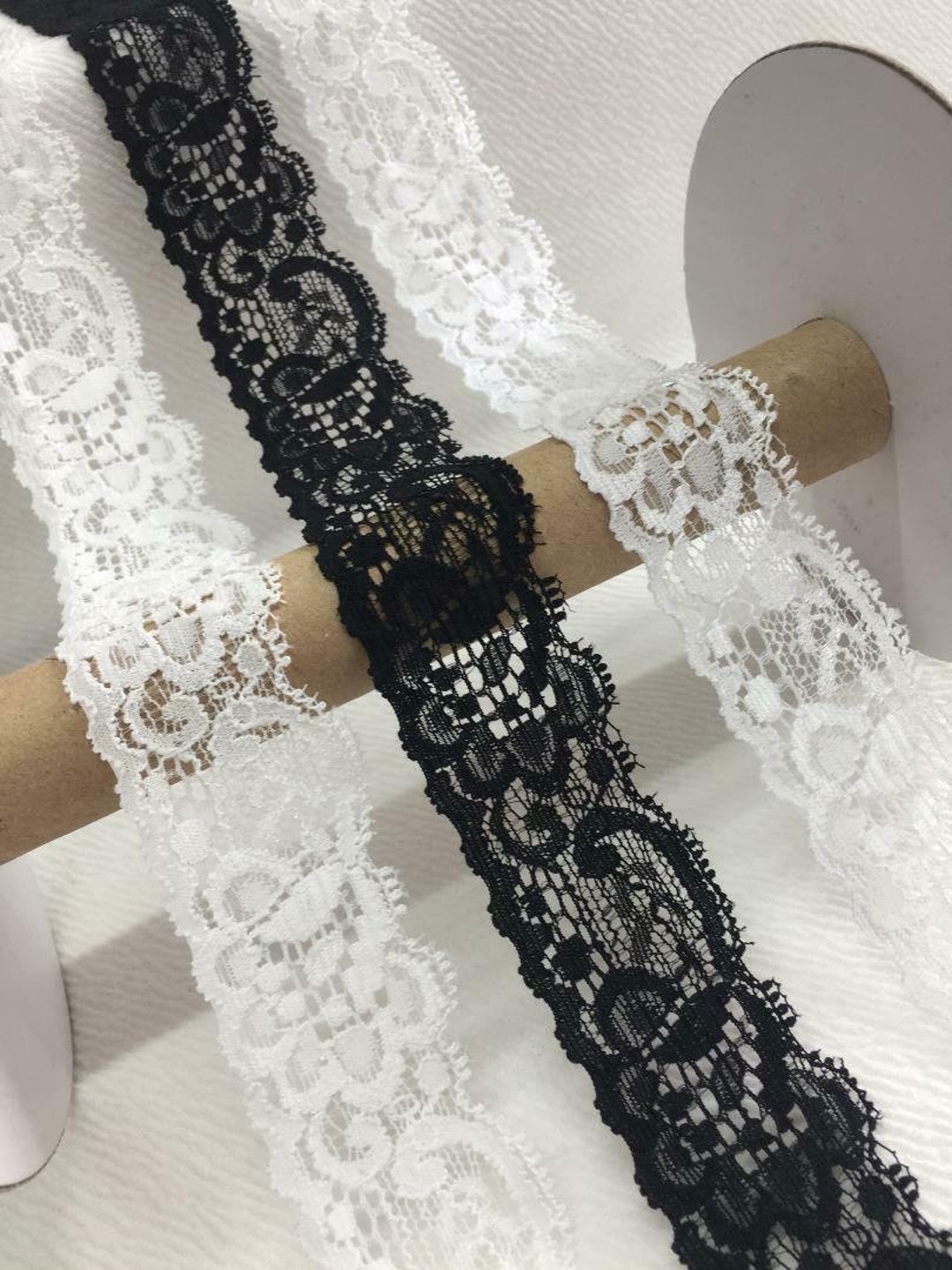 Double Scallop Stretch Lace 3 Cm Beautiful Soft Floral Trim Vintage ...
