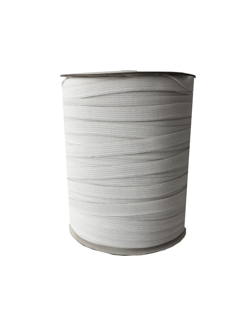 1cm 10mm Black & White Stretch Elastic Knitted Soft Flat Elastic Fast ...