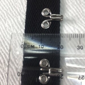 HOOK and EYE 20mm 2cm Tape Fastener Black & White Corset Bra Lingerie ...