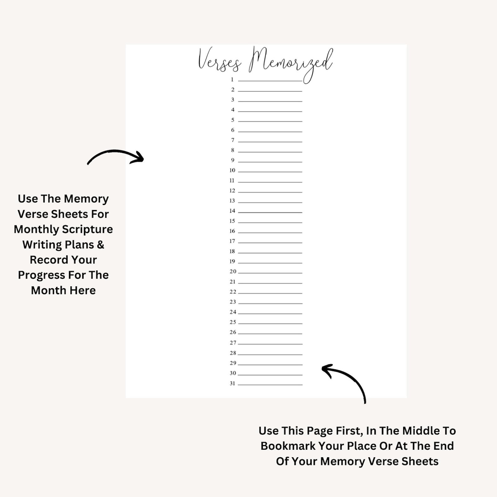 Memory Verse Printable: Bible Study Worksheet (PDF Download) - Etsy